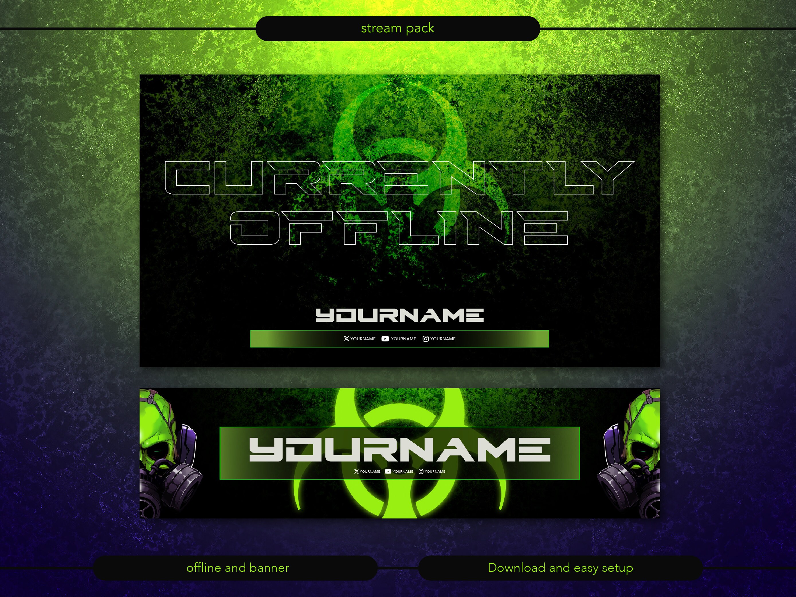 Full Animated Stream Overlay Package, Anti Toxic, Positive Streamer ...