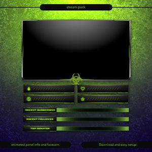 Full Animated Stream Overlay Package, Anti Toxic, Positive Streamer ...