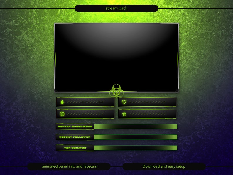 Full Animated Stream Overlay Package, Anti Toxic, Positive Streamer ...