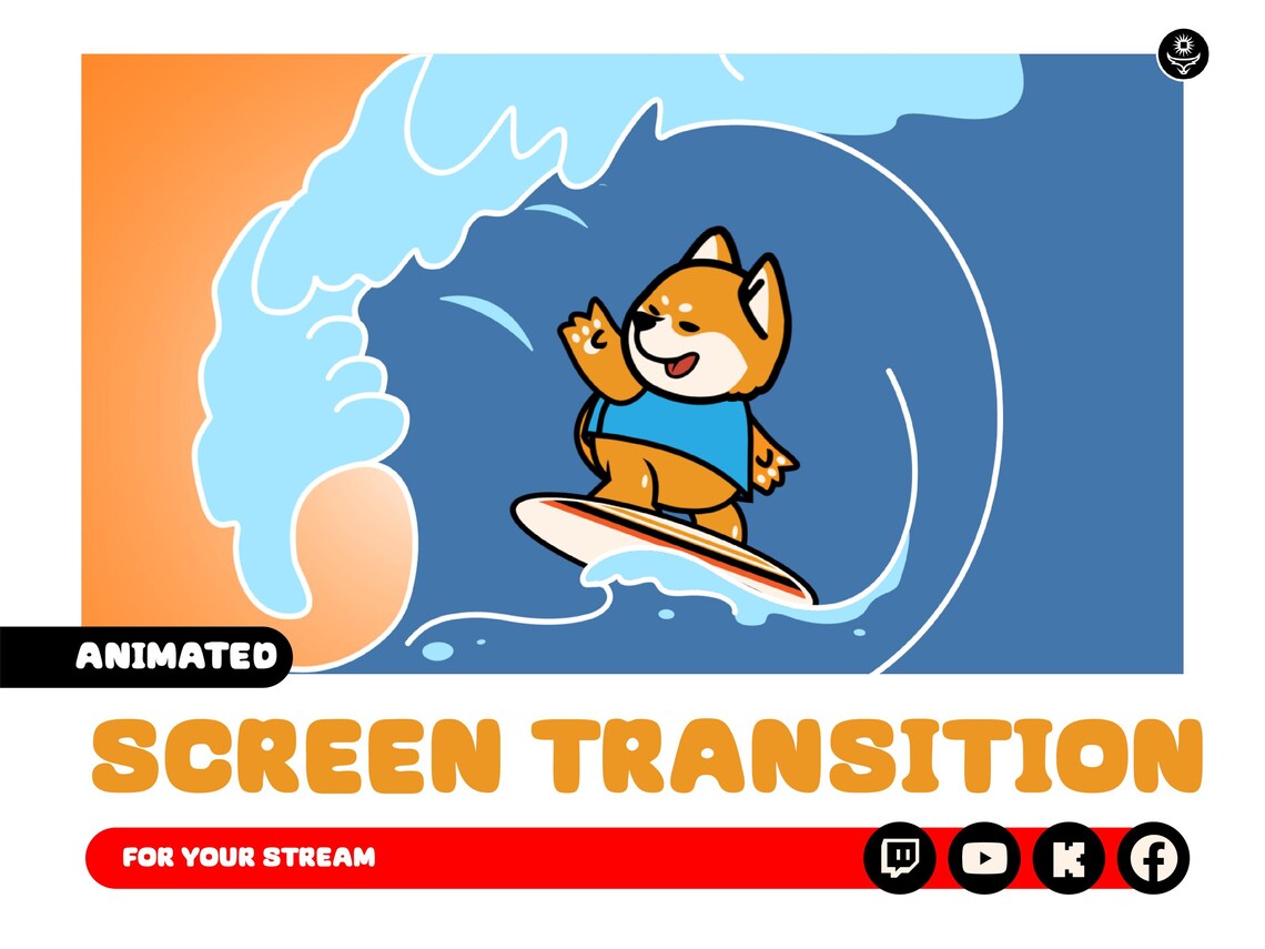 Doge Surfer Animated Scene Transition for Streaming on Twitch, Youtube ...