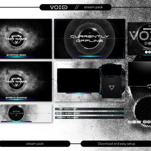 Animated Void Stream Overlay Package. Customizable, Black Hole, Space, Galaxy, Big Bang, Black ...
