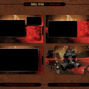 Animated Stream Overlay Package, Fire, Apocalyptic, War, Nuke War ...