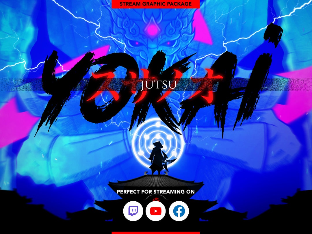 Yokai Jutsu Animated Stream Overlay Graphic Package. Twitch - Etsy Ireland