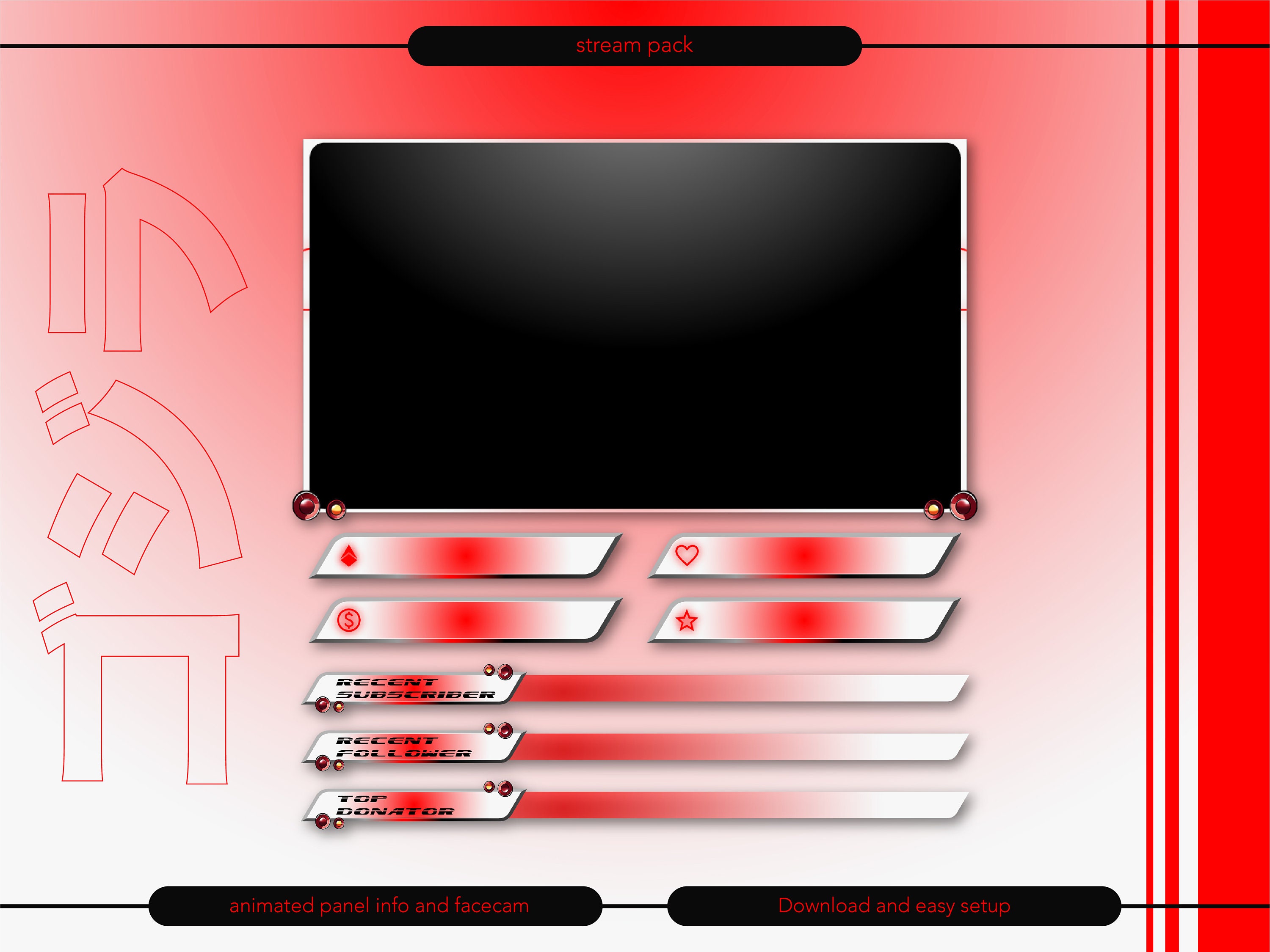 Full Animated Stream Overlay Package, Jdm, Nissan Gt-r R34, Godzilla ...