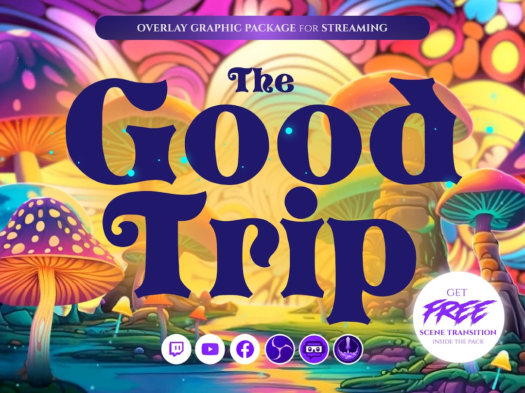 Full Animated Stream Overlay Package, Psychedelic, Trippy, Good Trip ...
