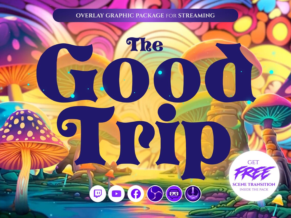 Full Animated Stream Overlay Package, Psychedelic, Trippy, Good Trip ...