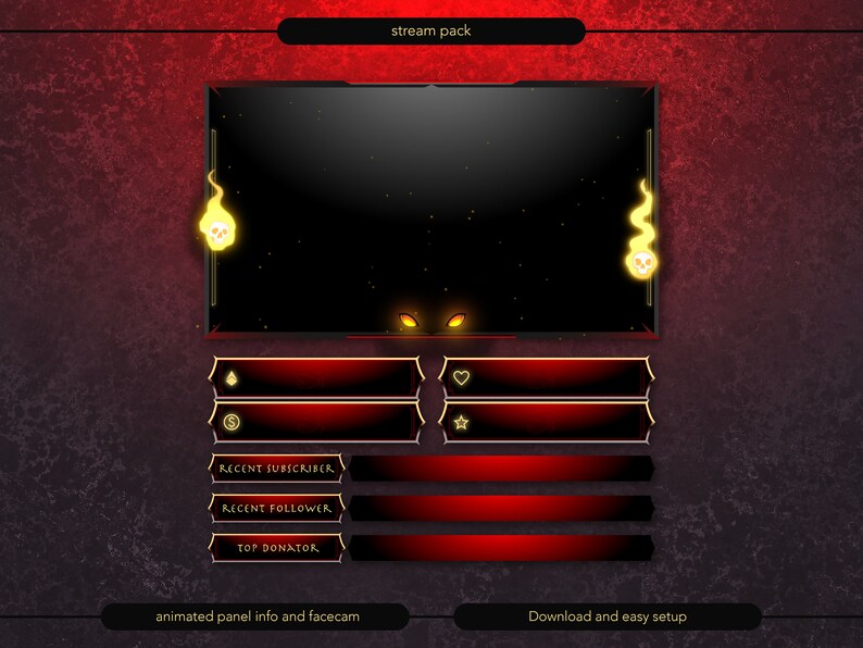 Full Animated Stream Overlay Package, Ancient Egypt God, Anubis. Twitch ...