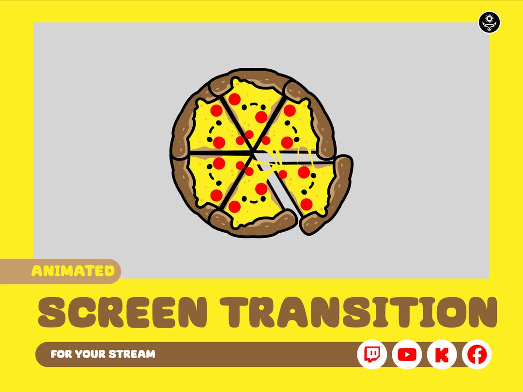 Cute Pizza Animated Scene Transition for Streaming on Twitch, Youtube ...