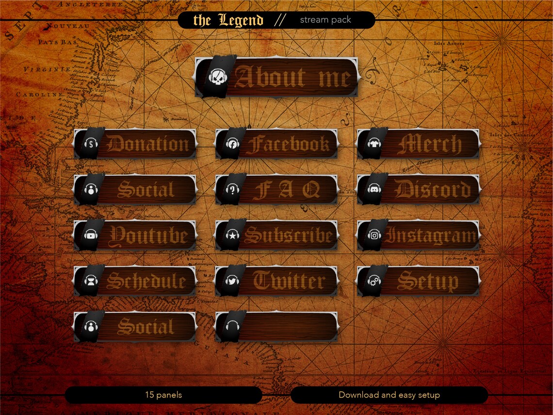 Full Animated Stream Overlay Package, Anime, Adventure, Pirate, the ...