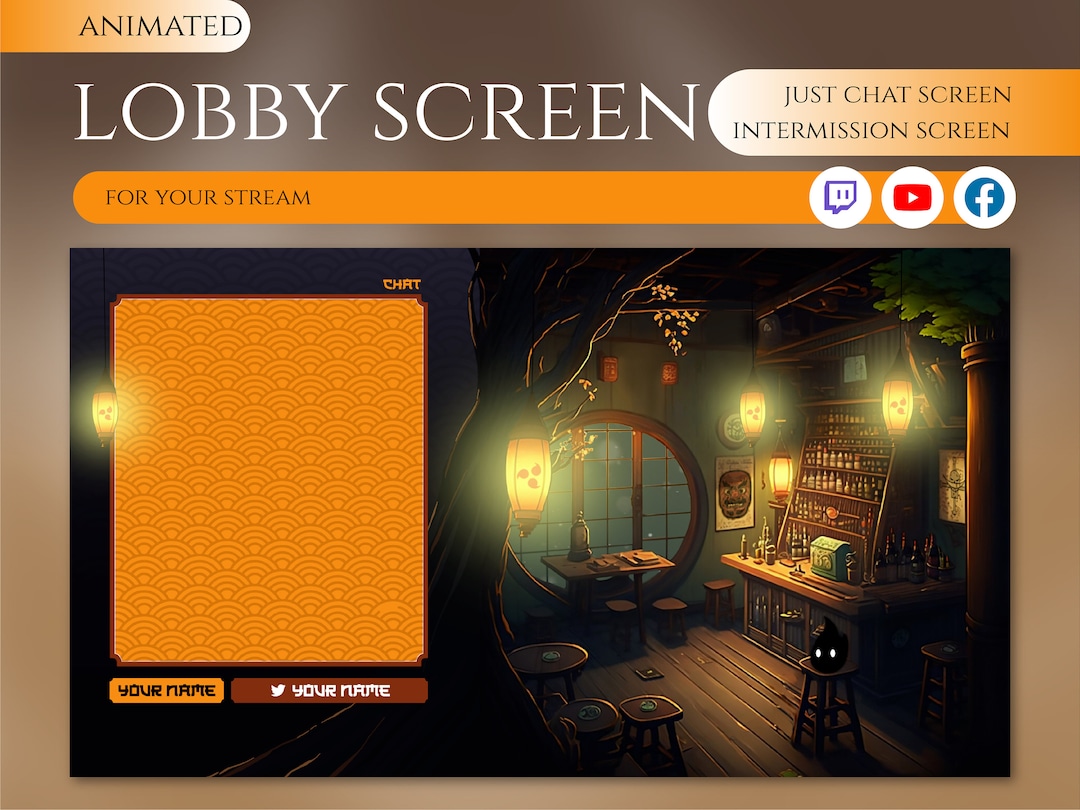 Animated Just Chatting Screen, Lobby Screen, Twitch Chat Overlay ...
