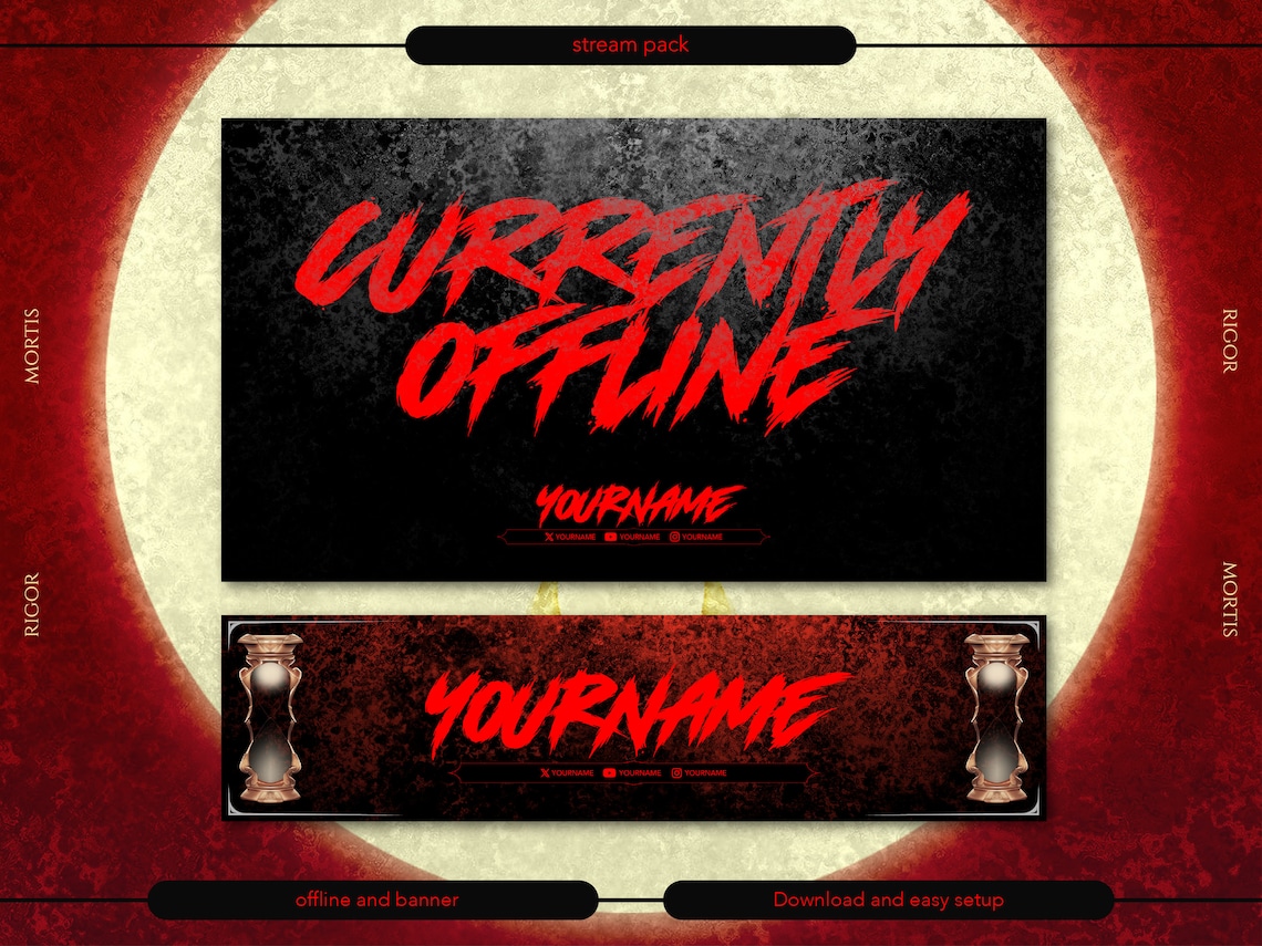 Full Animated Stream Overlay Package, Dark, Grim Reaper, Death. Twitch ...