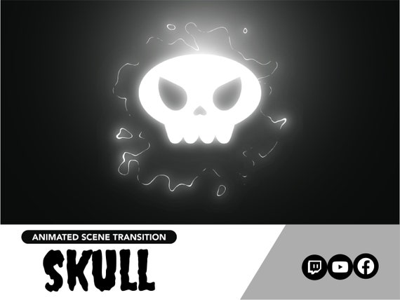 Chibi Skull Animated Scene Transition for Streaming on Twitch - Etsy