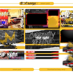 Full Animated Stream Overlay Package, Hip-hop, Gangster, Street Style ...