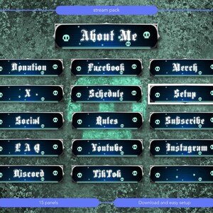 Animated Stream Overlay Package, Pirate Captain, Undead, Cursed. Twitch ...