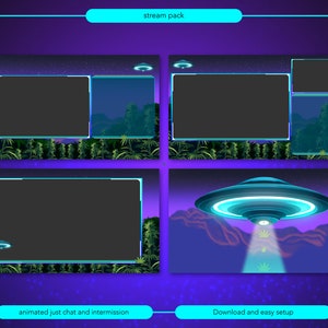 Full Animated Stream Overlay Package, Chill, Weed, Stoned Alien. Twitch ...