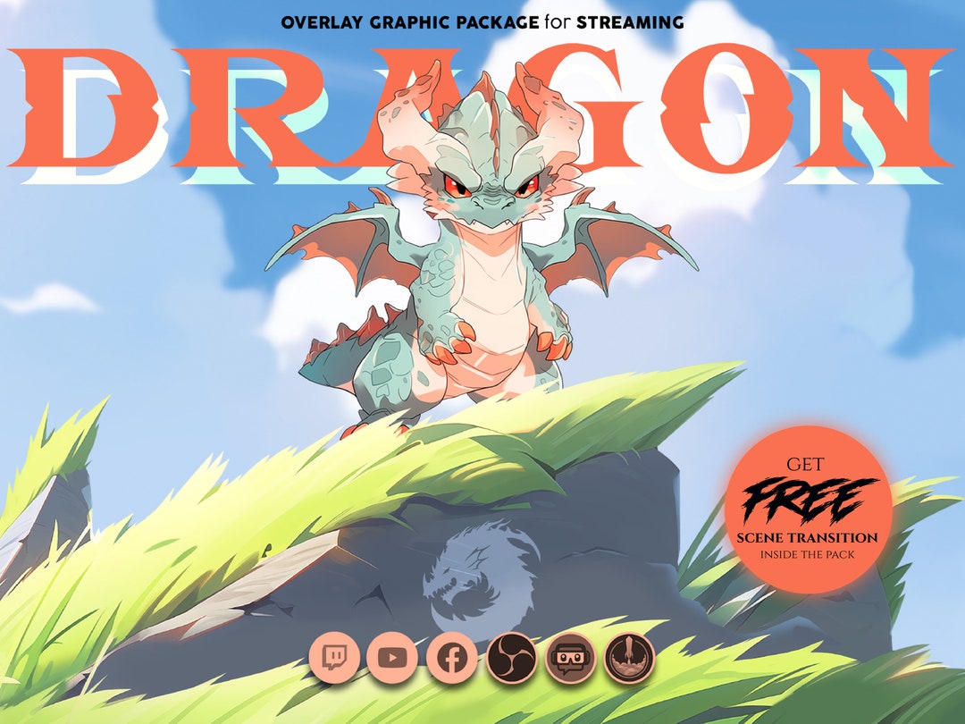 Full Animated Stream Overlay Package, Anime, Myth, Dragon. Twitch ...