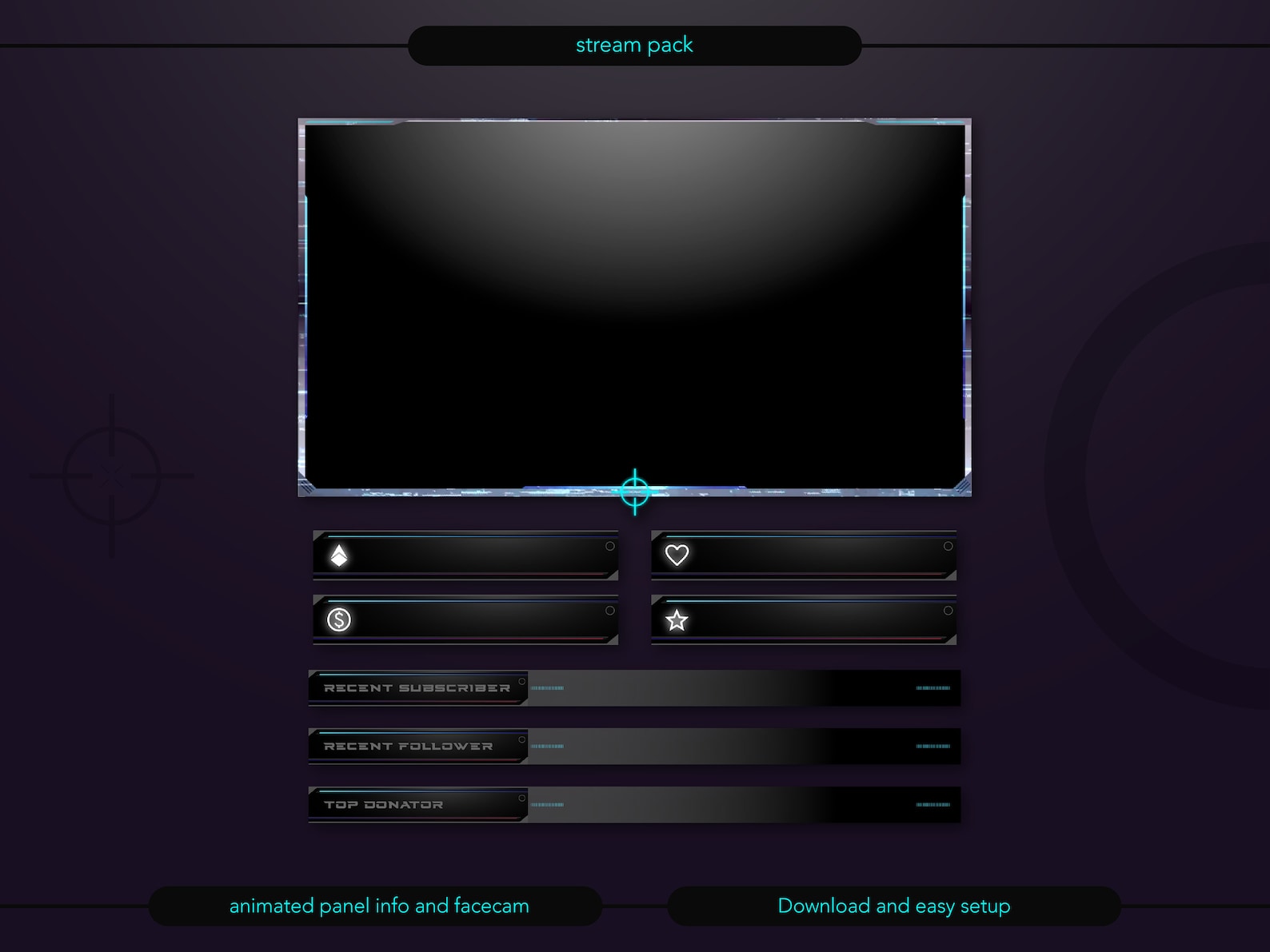 Full Animated Stream Overlay Package, Sniper, Assassin, Shadow Sniper ...