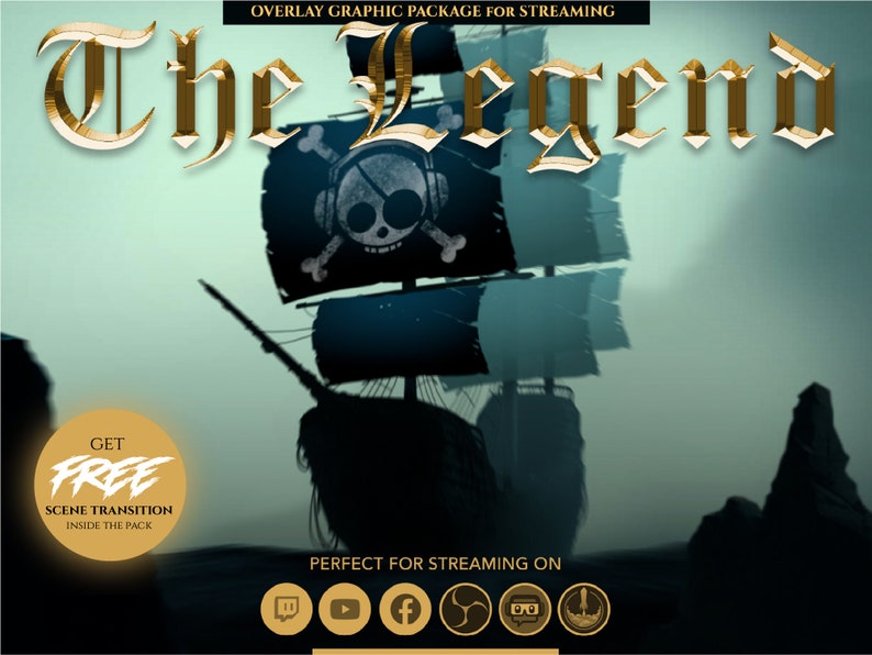 Full Animated Stream Overlay Package, Anime, Adventure, Pirate, the ...