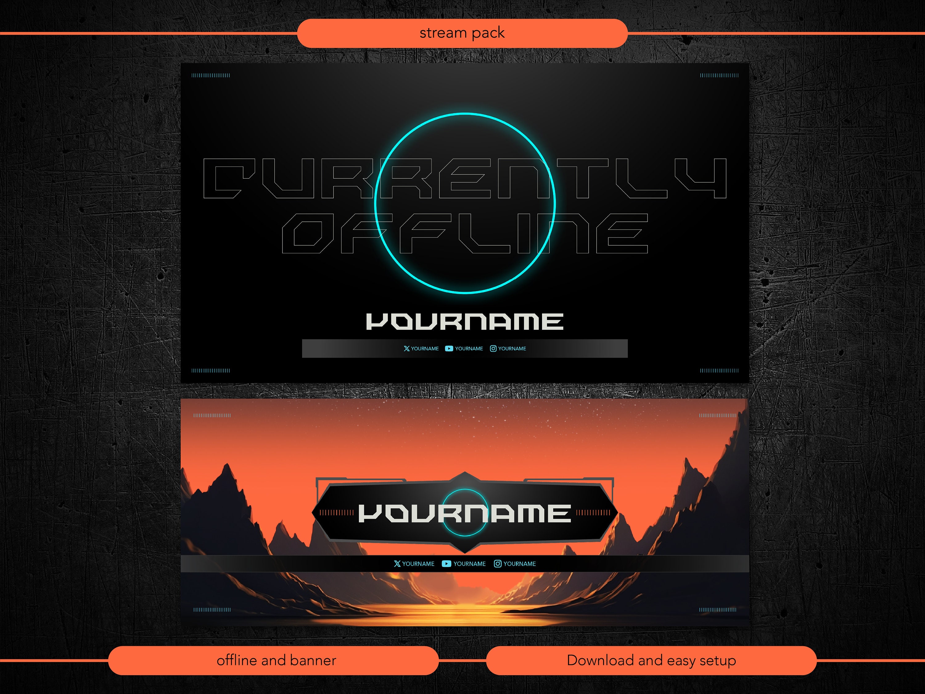 Animated Stream Overlay Package, Sci-fi, Assassin, Saber Master. Twitch ...
