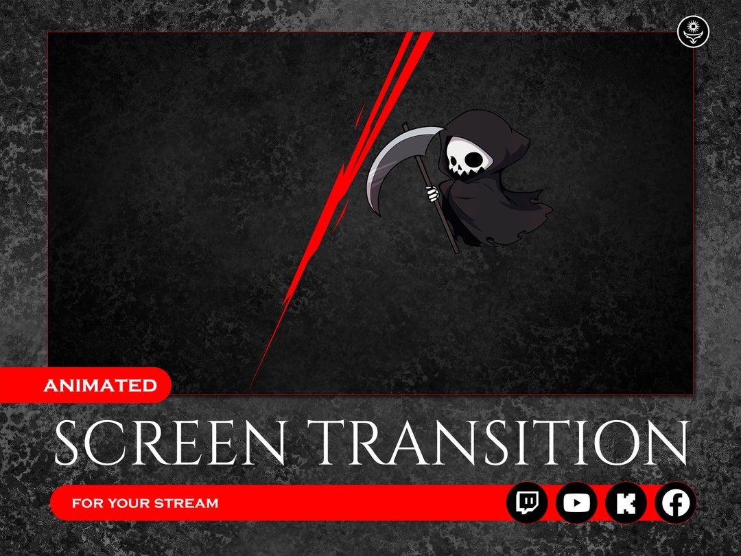 Grim Reaper Slasher Animated Scene Transition for Streaming on Twitch, Youtube, Facebook Gaming ...