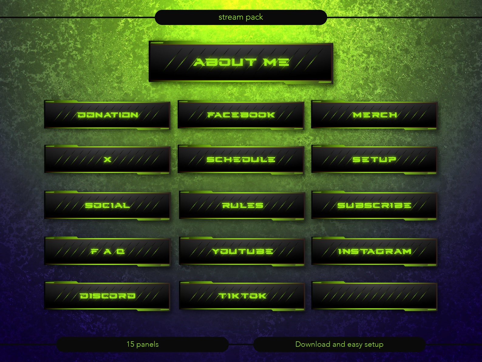 Full Animated Stream Overlay Package, Anti Toxic, Positive Streamer ...