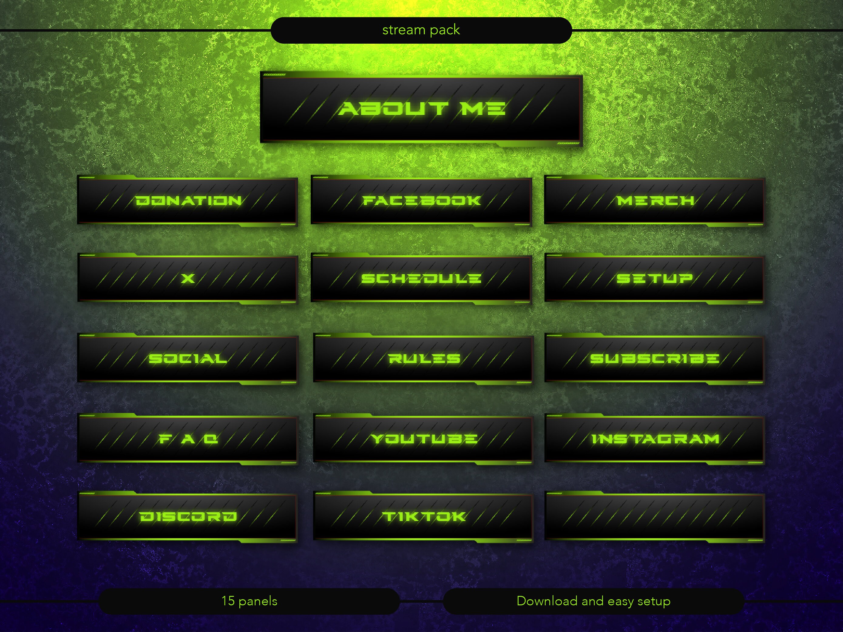 Full Animated Stream Overlay Package, Anti Toxic, Positive Streamer ...