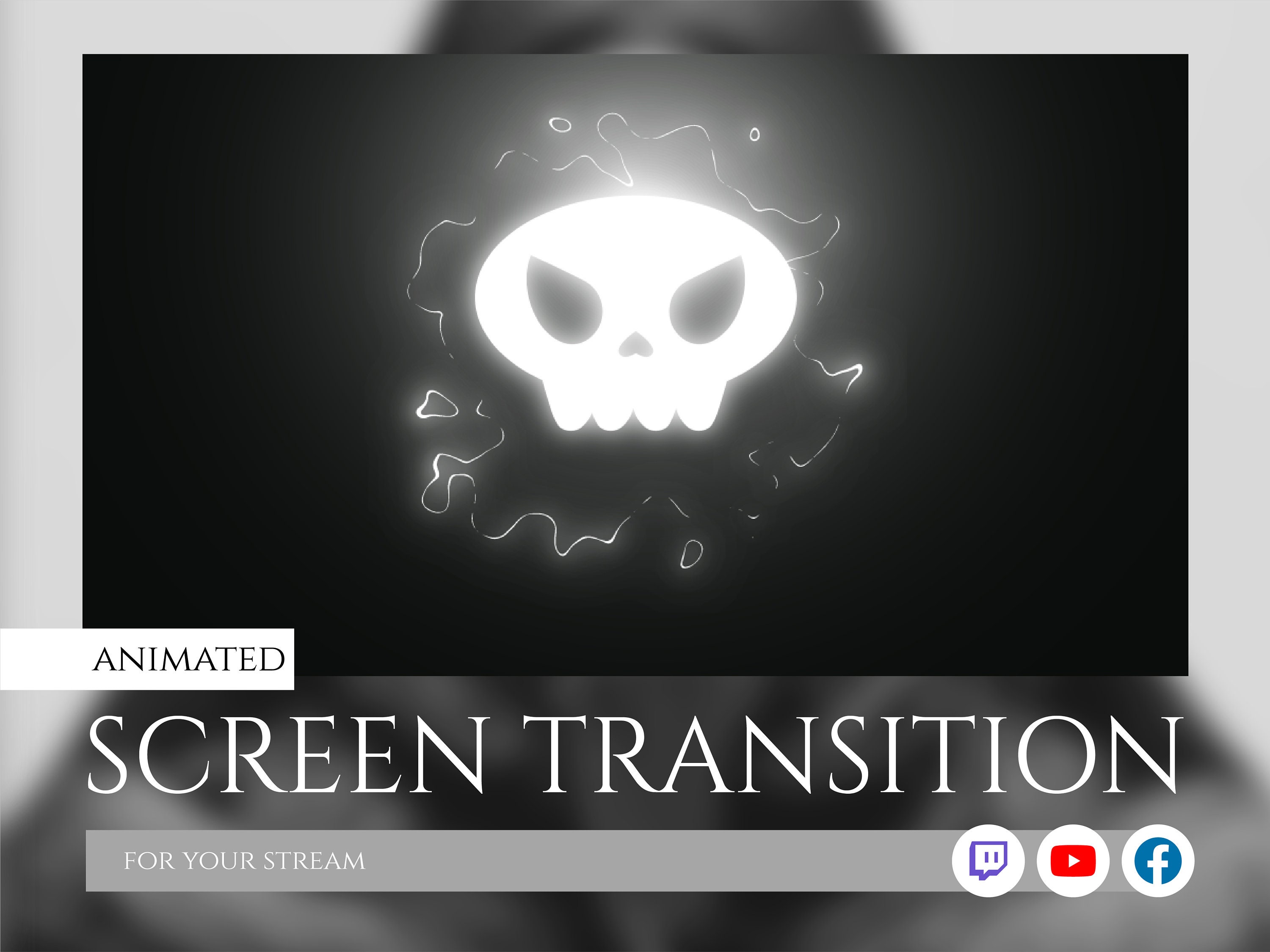 Chibi Skull Animated Scene Transition for Streaming on Twitch, Youtube ...