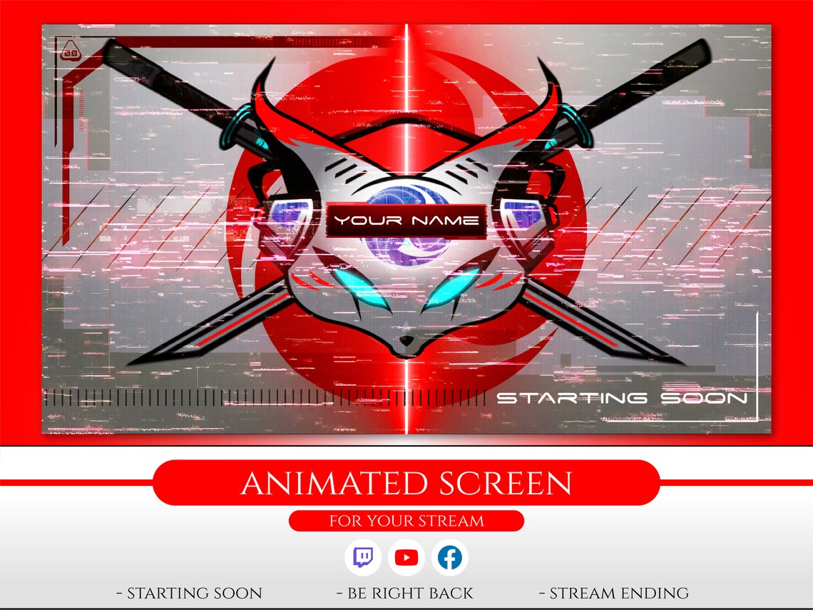 Twitch Animated Scene Screen. Starting Soon, Be Right Back, Stream ...