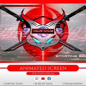 Twitch Animated Scene Screen. Starting Soon, Be Right Back, Stream ...