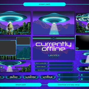 Full Animated Stream Overlay Package, Chill, Weed, Stoned Alien. Twitch ...