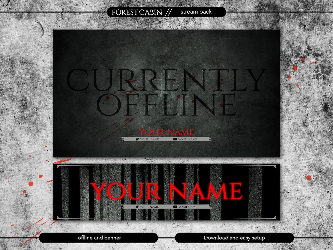 Forest Cabin Full Animated Horror Stream Overlay Graphic - Etsy