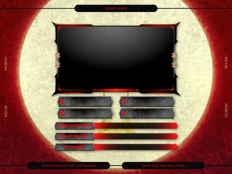 Full Animated Stream Overlay Package, Dark, Grim Reaper, Death. Twitch ...