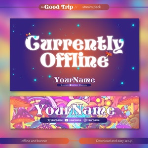 Full Animated Stream Overlay Package, Psychedelic, Trippy, Good Trip ...
