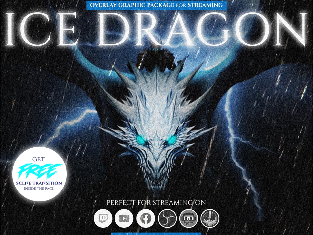 Full Animated Stream Overlay Package, Medieval, Ice Dragon, King ...