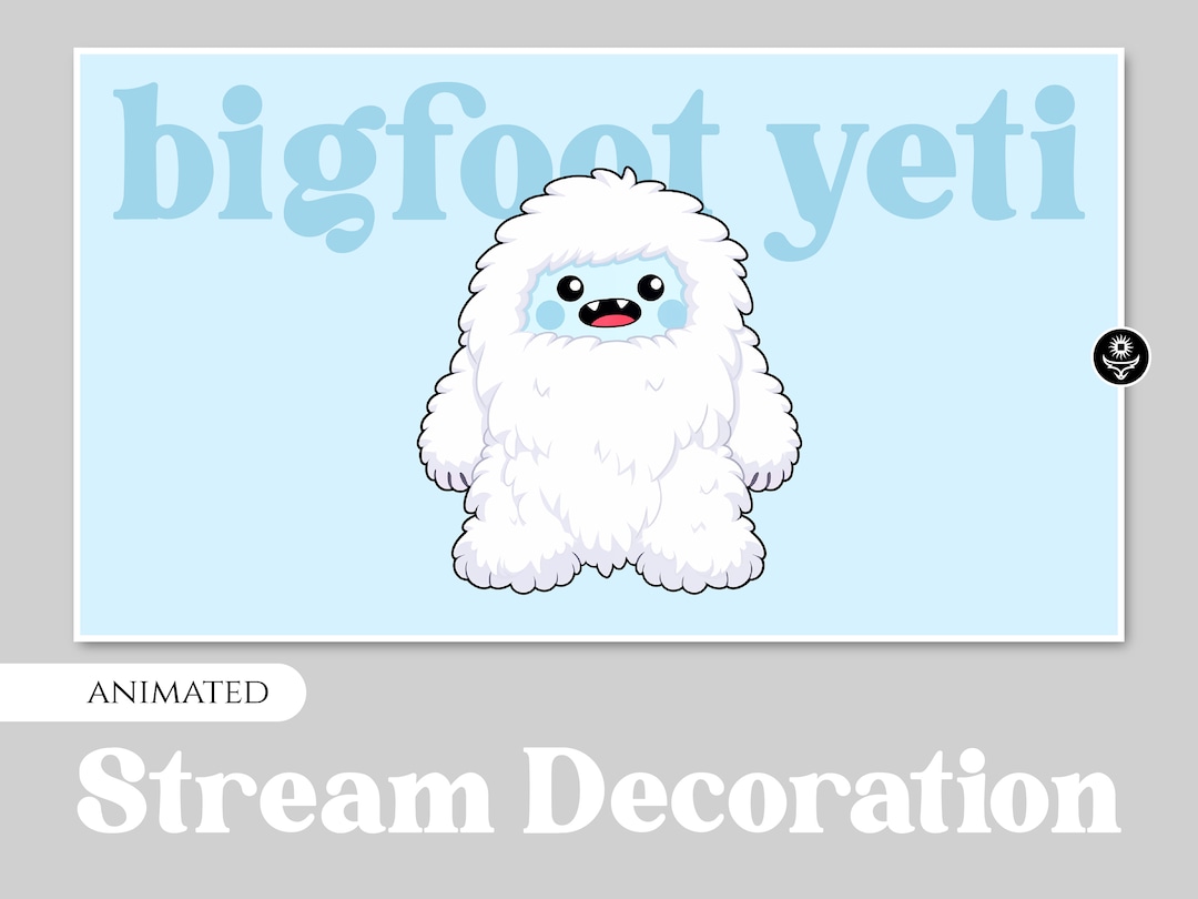 Animated Stream Decoration, Stream Companion, Bigfoot, Yeti. Mythical ...