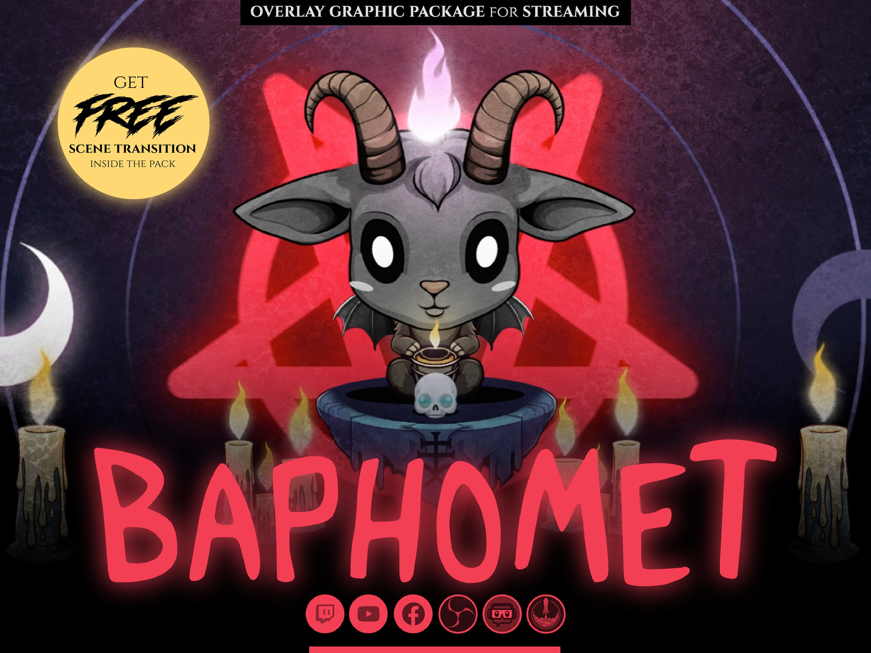 Full Animated Stream Overlay Package Horror Dark Cute - Etsy Canada