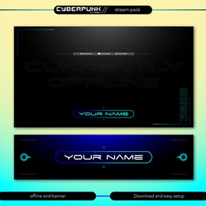 Full Animated Stream Overlay Graphic Package Cyberpunk Citizen. for ...