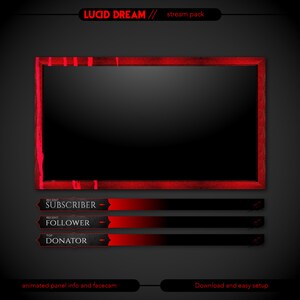 Full Animated Stream Overlay Package, Horror, Dark, Lucid Dream ...