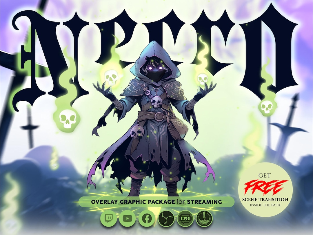 Necromancer Animated Streaming Overlay Package for Twitch, Facebook ...