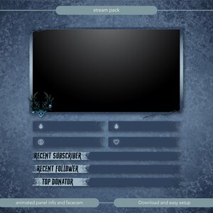 Animated Stream Overlay Package, Wendigo, Dark Forest, Evil. Twitch ...