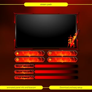 Animated Stream Overlay Package, Horror, Dark, Devil, Diablo. Twitch ...