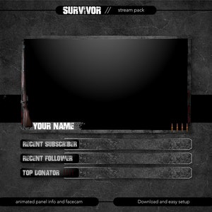 Full Animated Stream Overlay Package, the Post-apocalyptic Survivor ...
