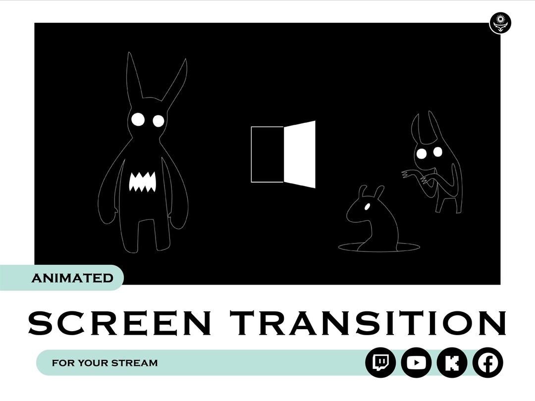 Dark Room Monster Animated Scene Stinger Transition for Streaming on ...