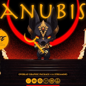 Full Animated Stream Overlay Package, Ancient Egypt God, Anubis. Twitch ...