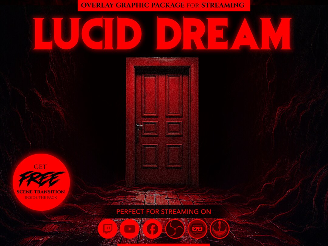 Full Animated Stream Overlay Package, Horror, Dark, Lucid Dream ...