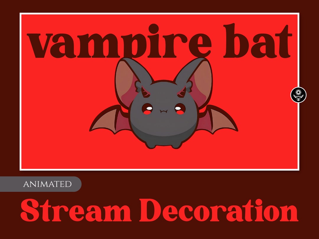 Animated Stream Decoration, Stream Companion, Vampire Bat. Vampire ...