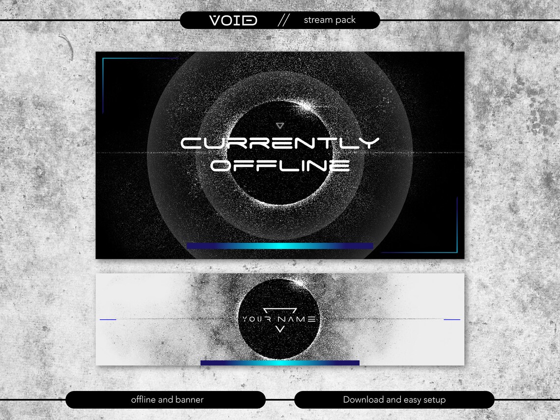 Animated Void Stream Overlay Package. Customizable, Black Hole, Space ...