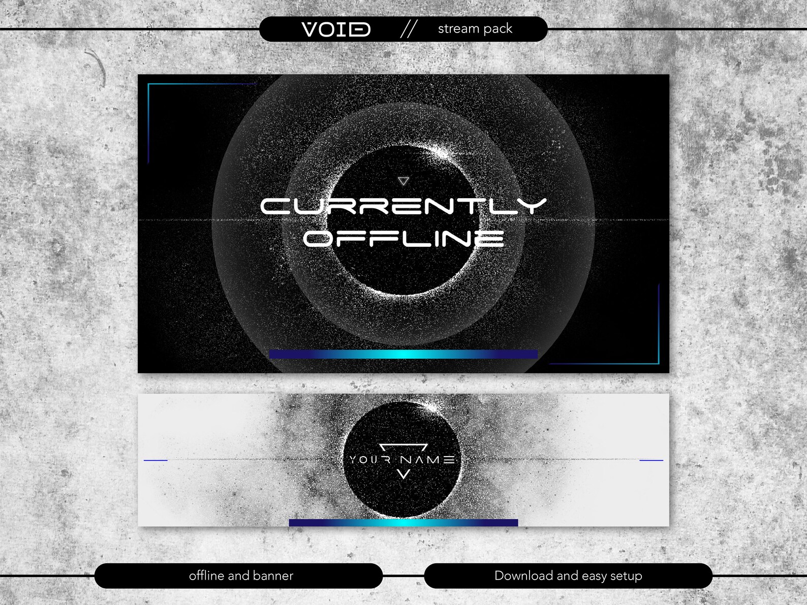 Animated Void Stream Overlay Package. Customizable, Black Hole, Space ...