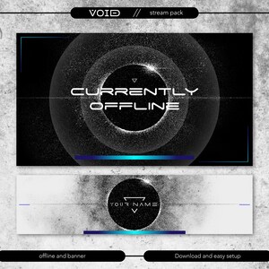 Animated Void Stream Overlay Package. Customizable, Black Hole, Space ...