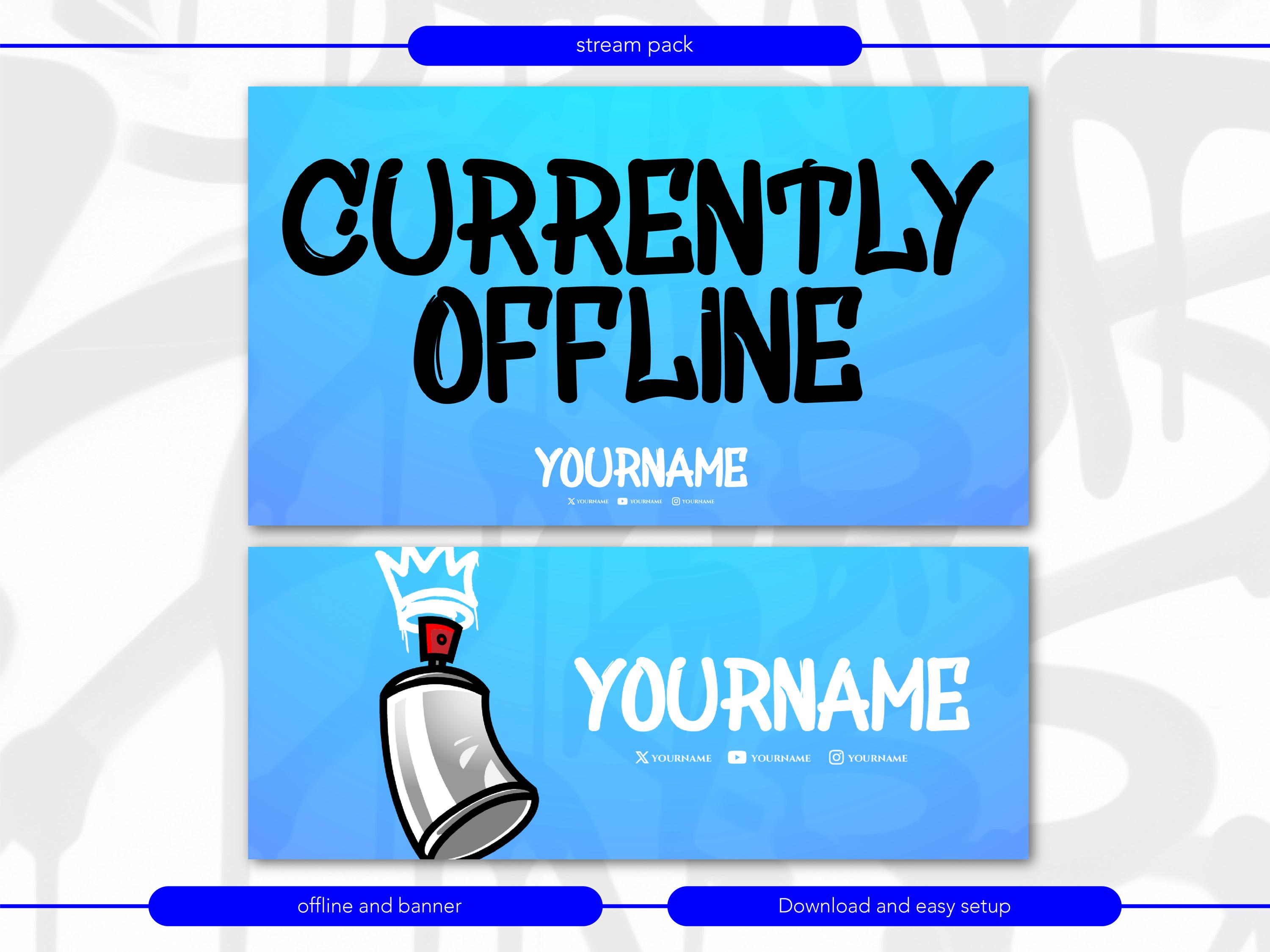 Animated Stream Overlay Package, Street Style. Twitch Overlay, Facebook ...